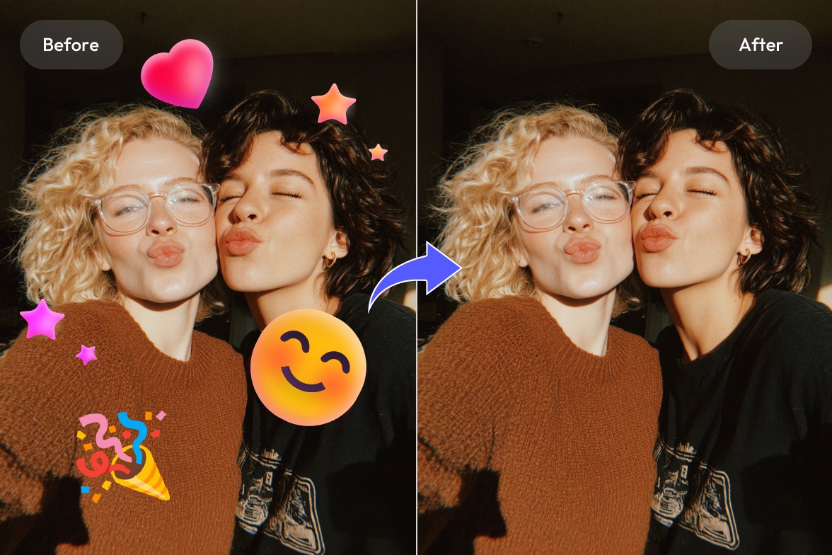 Remove Emoji from Photo Online for Free - AI Emoji Remover | PxBee