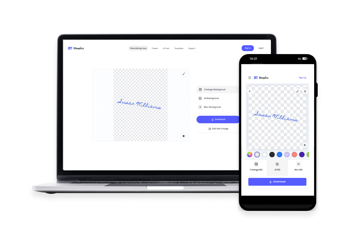 Remove Background from Signature Online Free -No Sign up | PxBee